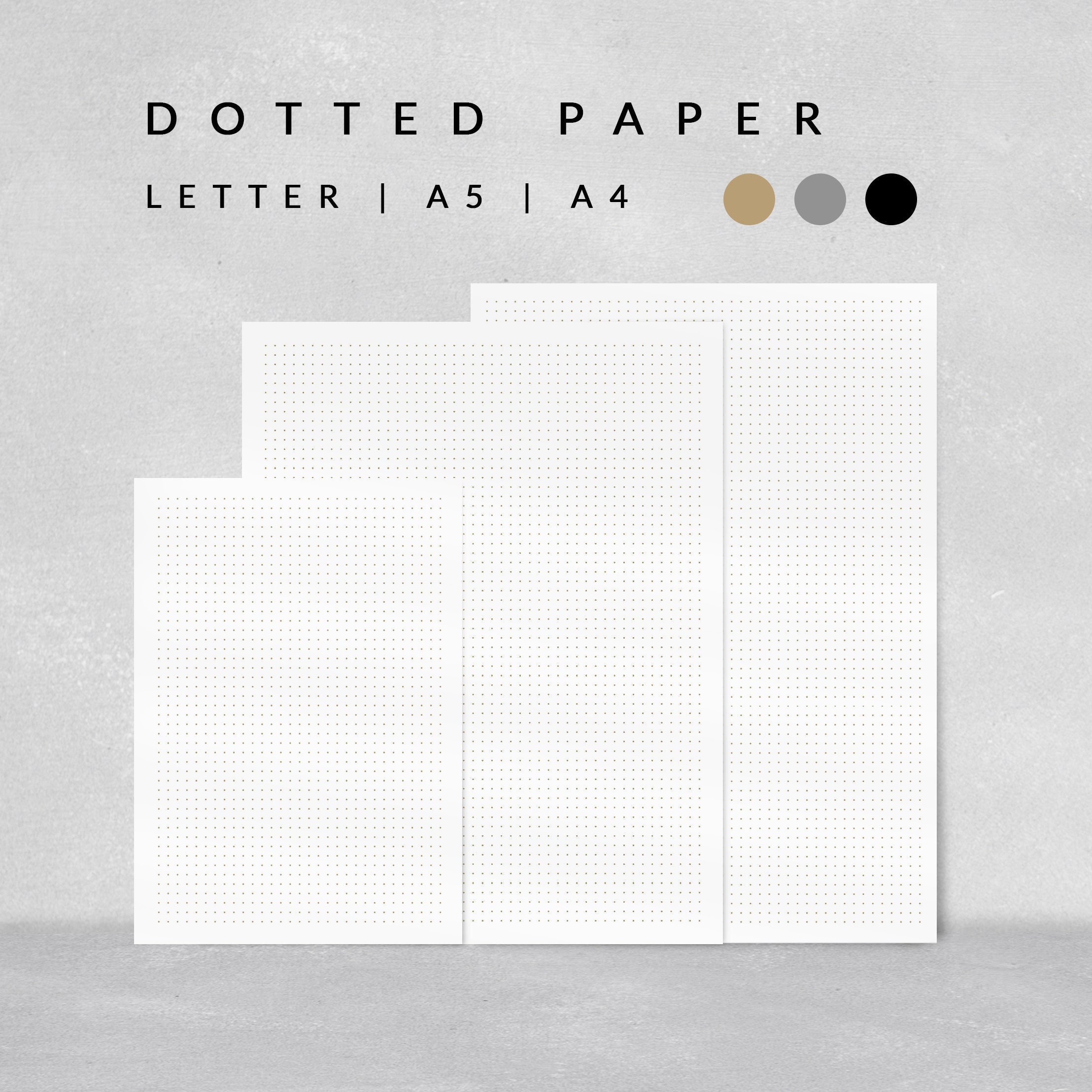 Papel punteado imprimible / Bullet Journal Paper / Dot Grid - Etsy España