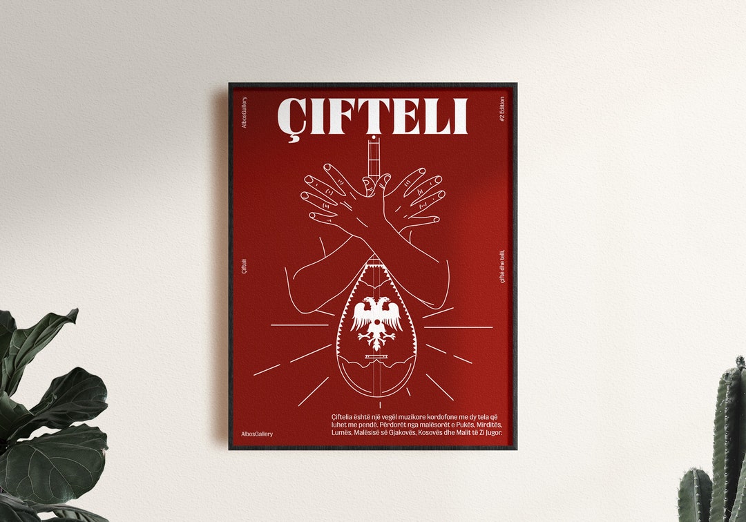 Çiftelia in red, 2 Edition, Wall Art, Wall Decor, Music, Classic ...