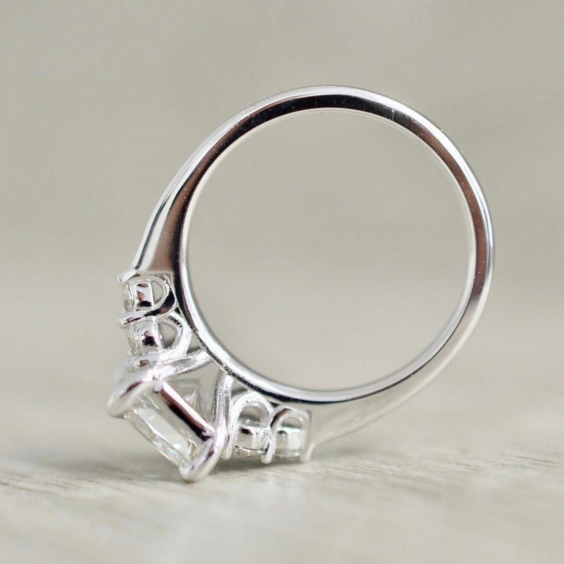 2.5 CT Radiant Cut Engagement Ring Radiant Moissanite | Etsy