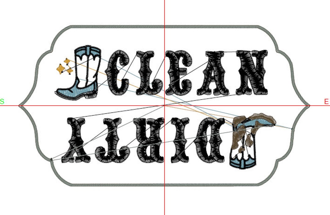 Dishwasher Magnet Machine Embroidery Design | Western Dirty or Clean ...