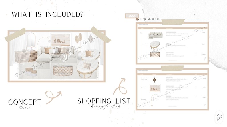 Oasis Style Package *online Interior Design Package*living Room Design ...