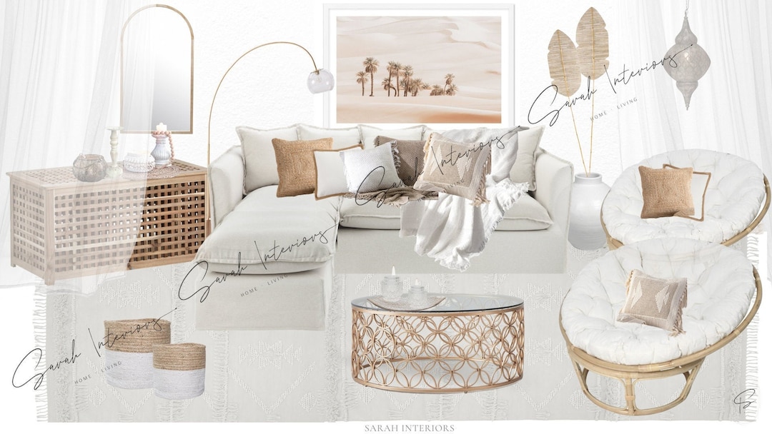 Oasis Style Package *online Interior Design Package*living Room Design ...