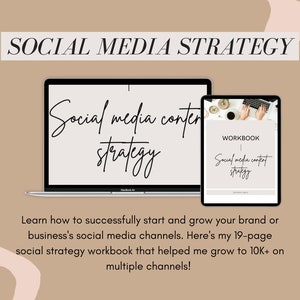 Printable: Social Media Strategy Workbook | Social Media Content ...