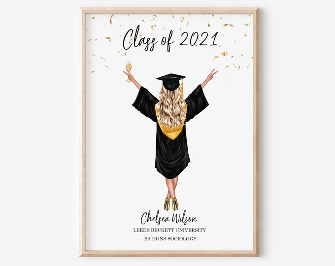 Personalised Graduation Print Graduation Gift University - Etsy