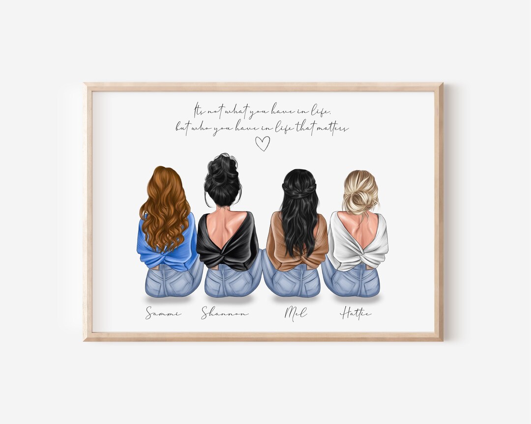 Personalised Best Friend Print, Best Friend Gift, Friendship Gift ...
