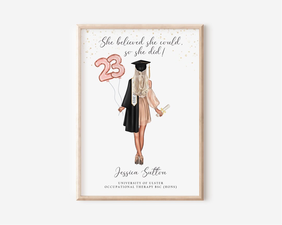 Personalised Graduation Print, Graduation Gift, University Graduation ...