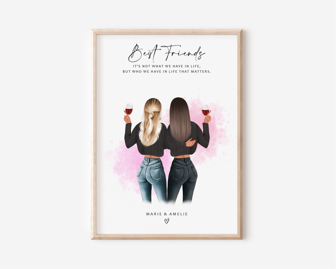 Personalised Best Friend Print, Best Friend Gift, Friendship Gift ...