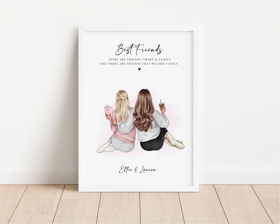 Personalised Best Friend Print, Friendship Keepsake, Best Friend Gift ...