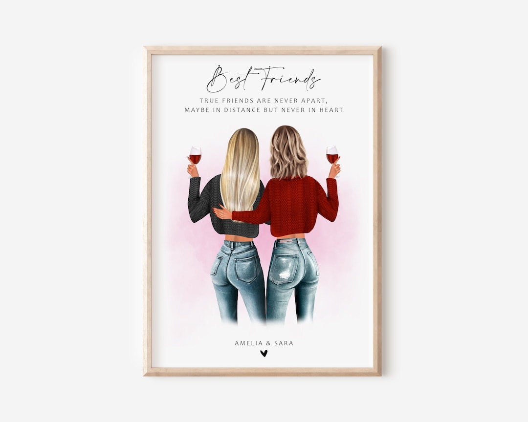 Personalised Best Friend Print, Best Friend Gift, Friendship Gift ...