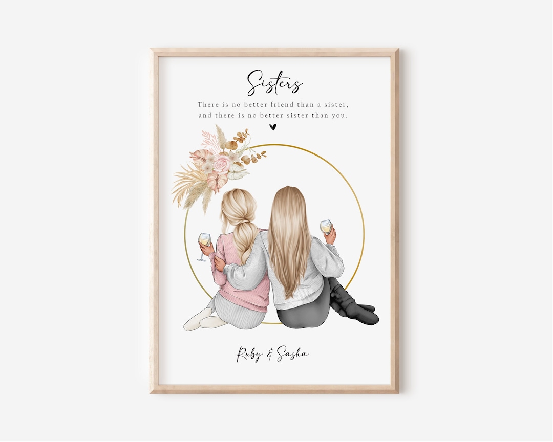 Personalised Sister Print, Sister Gift, Keepsake, Birthday Sister Gifts ...