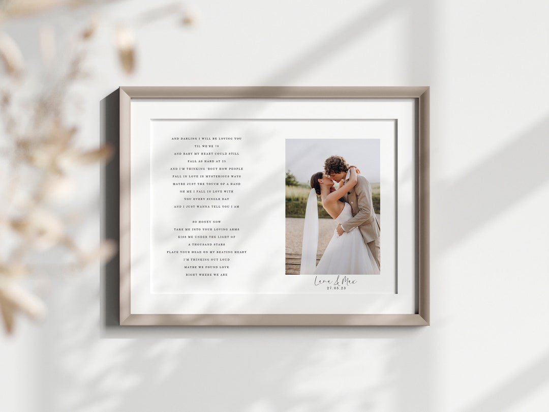 Personalised Couple Photo Print, Wedding Photo Gift, Gift for Partner ...
