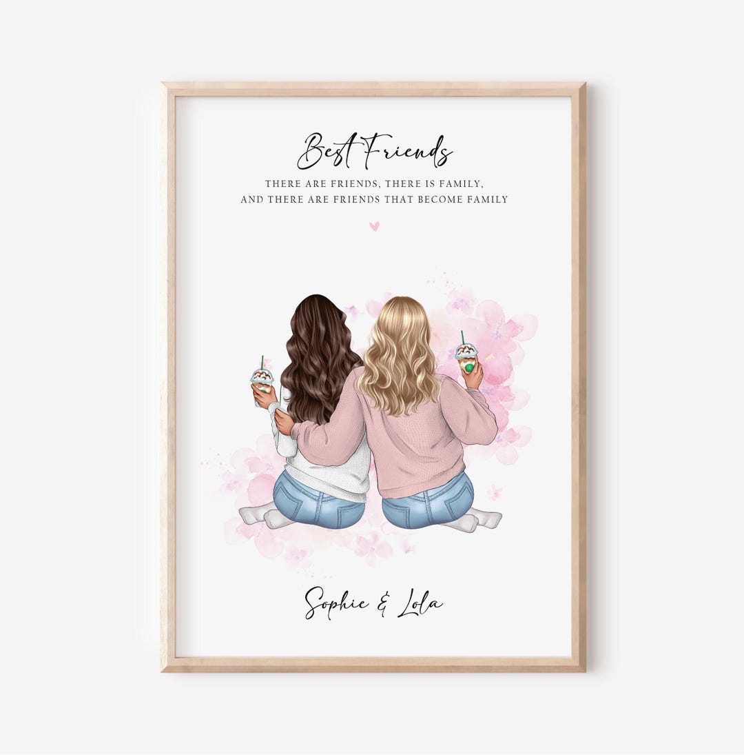 Personalised Best Friend Print, Best Friend Gift, Friendship Gift ...