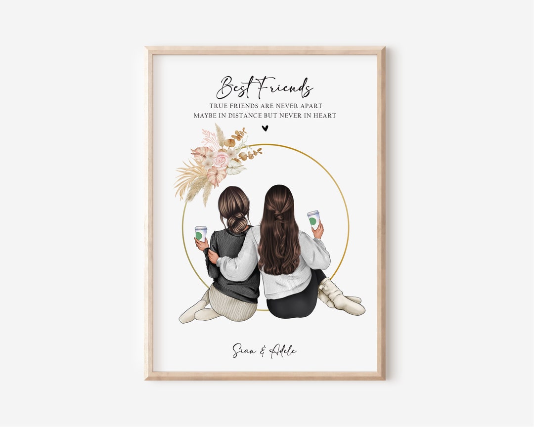 Personalised Best Friend Print, Best Friend Gift, Friendship Gift ...
