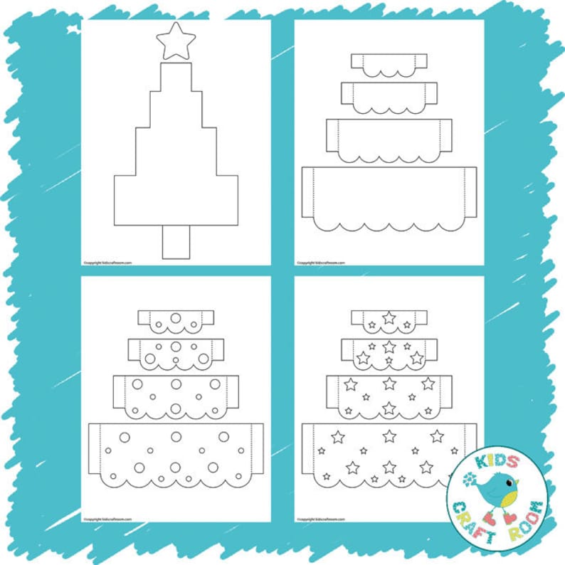 3D Christmas Tree Craft for Kids - Etsy