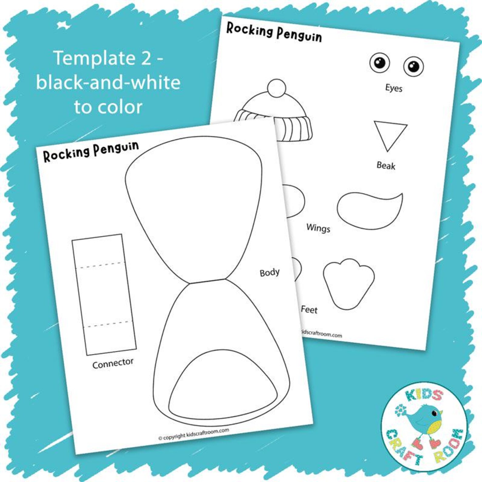 Rocking Penguin Craft - Polar Animal Activity - Winter Craftivity for ...