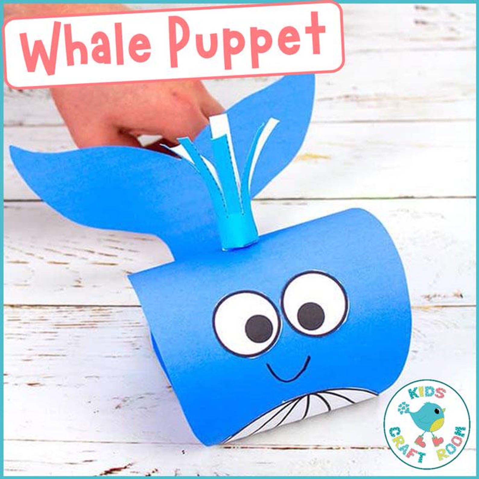 Whale Puppets Printable Template: Kids Craft (digital Download) - Etsy