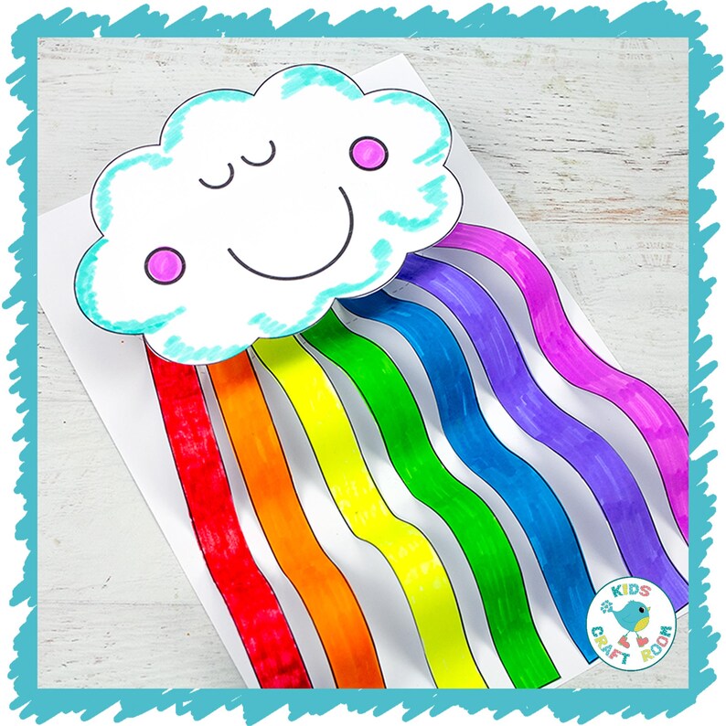Rainbow Cloud Craft for Kids - Etsy