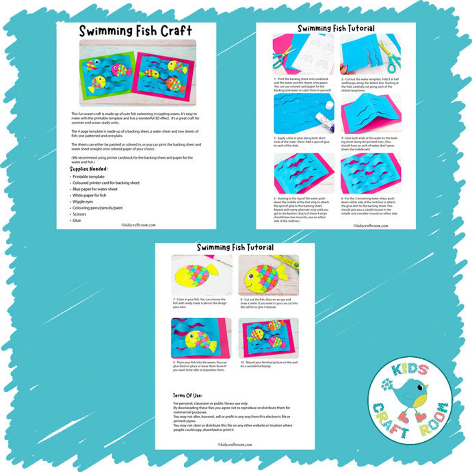 Swimming Fish Craft - Etsy