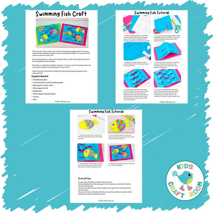 Swimming Fish Craft - Etsy