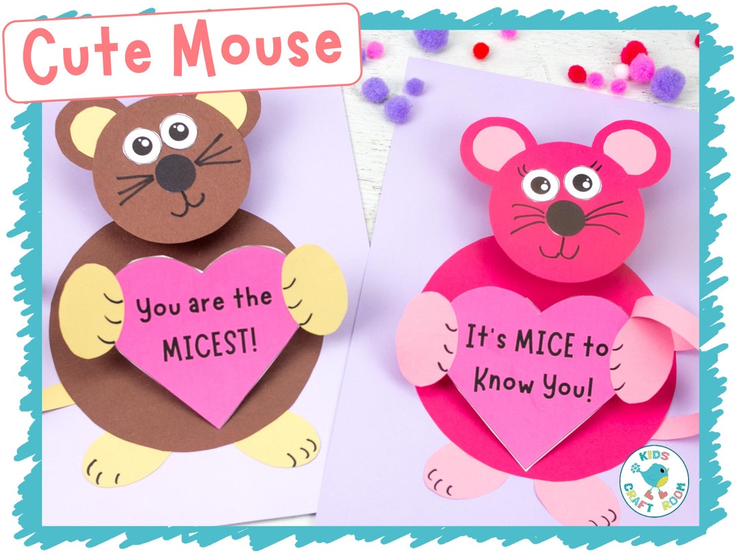Bobble Head Mice Craft - Valentine Craft for Kids - Etsy