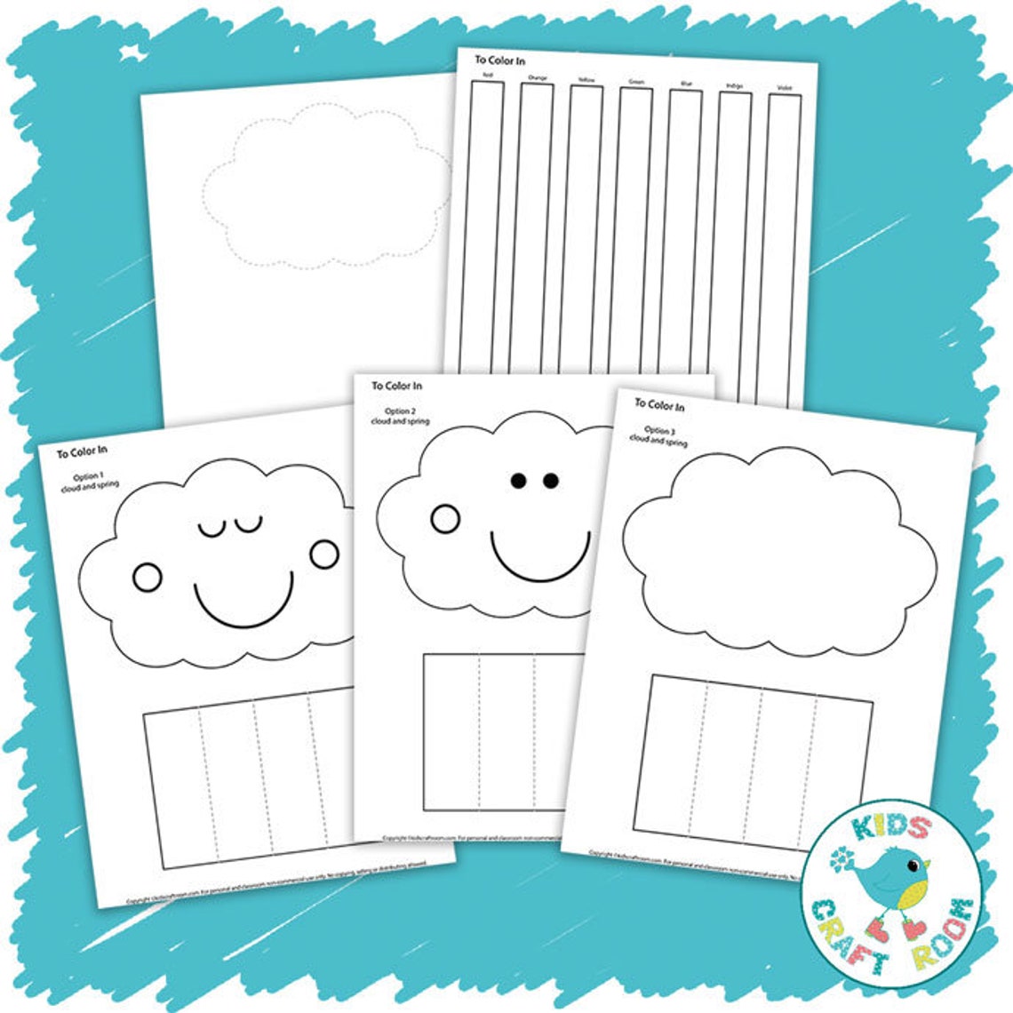 Rainbow Cloud Craft for Kids - Etsy