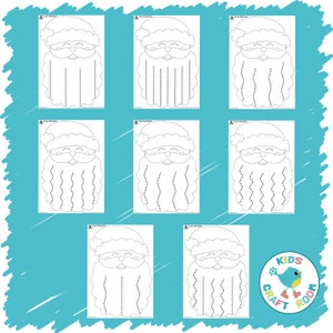 Santa Beard Scissor Skills Christmas Activity - Etsy