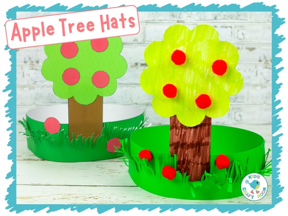 Apple Tree Hat Craft for Kids - Etsy