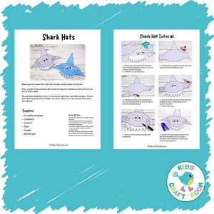 Shark Hats: Fun Printable Craft Template (digital Download) - Etsy