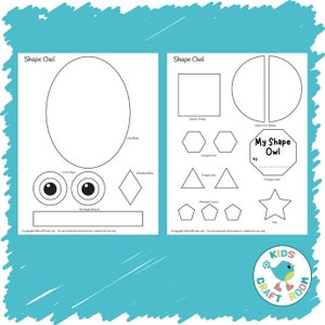 Shape Owl Craft: Printable Shapes Activity (PDF Pattern) - Etsy