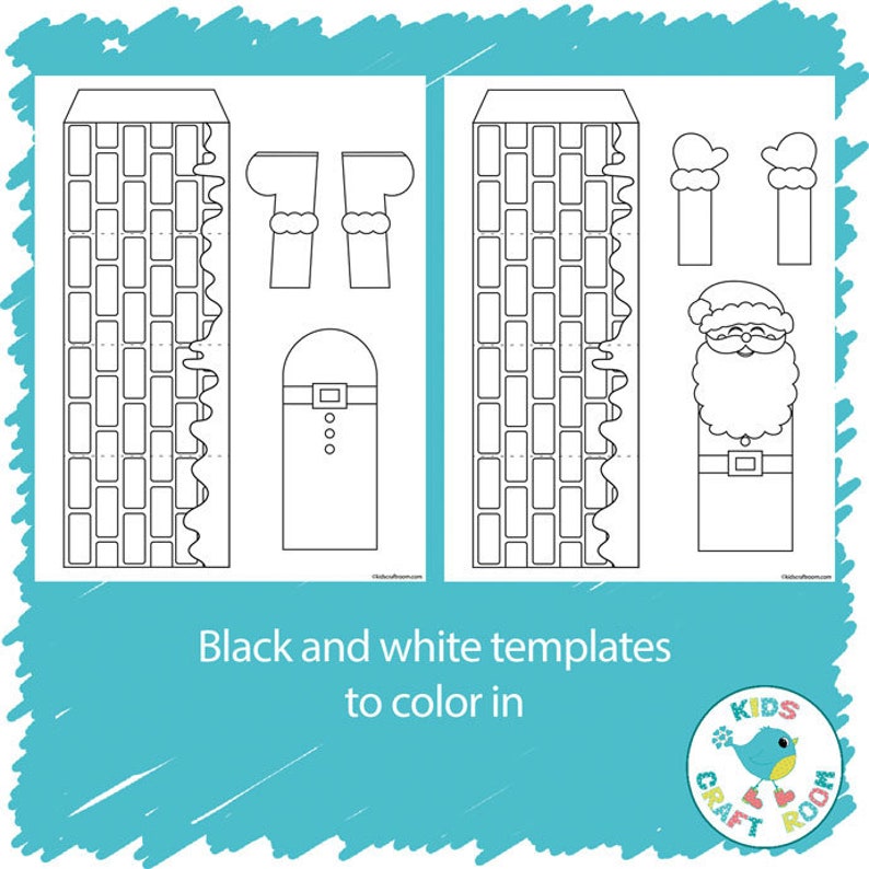 Santa Stuck in the Chimney Craft for Kids - Etsy