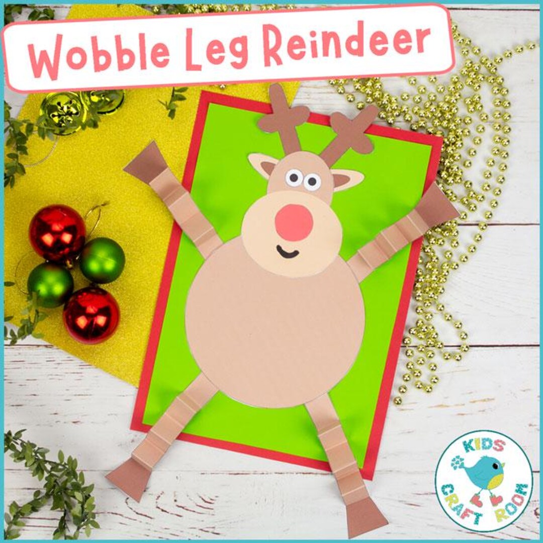 Dangly Legged Reindeer Handwerk für Kinder - Etsy.de