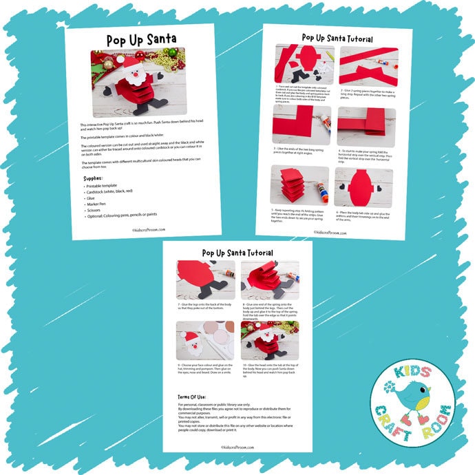 Pop up Santa Craft - Etsy