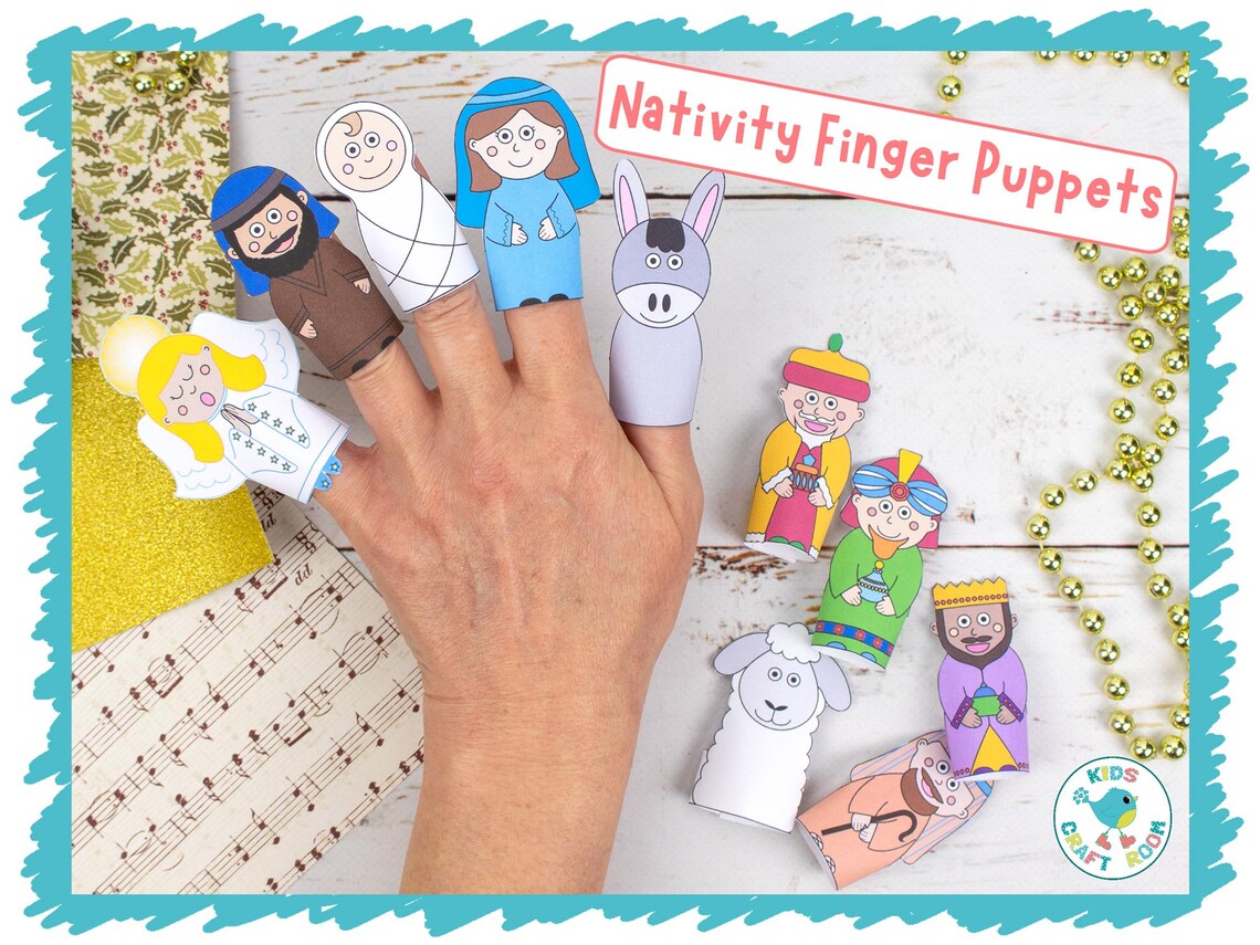 Christmas Nativity Finger Puppets - Etsy