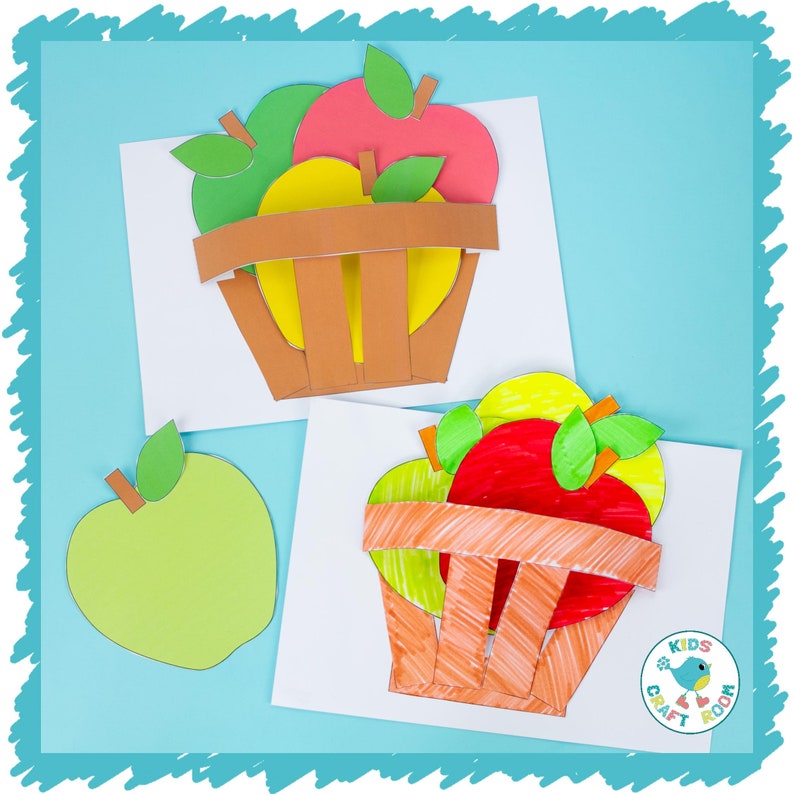 3D Apple Basket Craft for Kids - Etsy