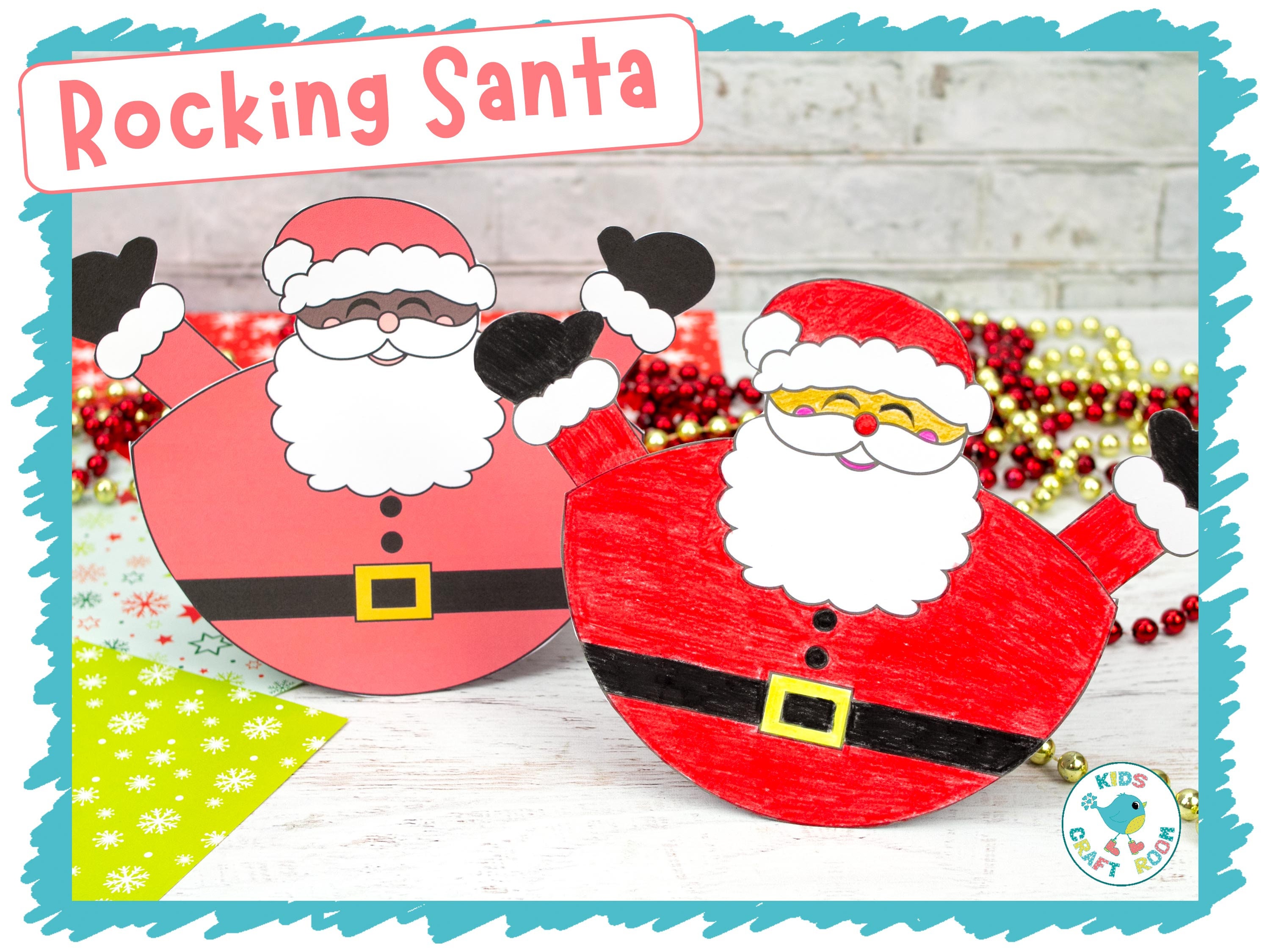 Rocking Santa Christmas Craft for Kids - Etsy