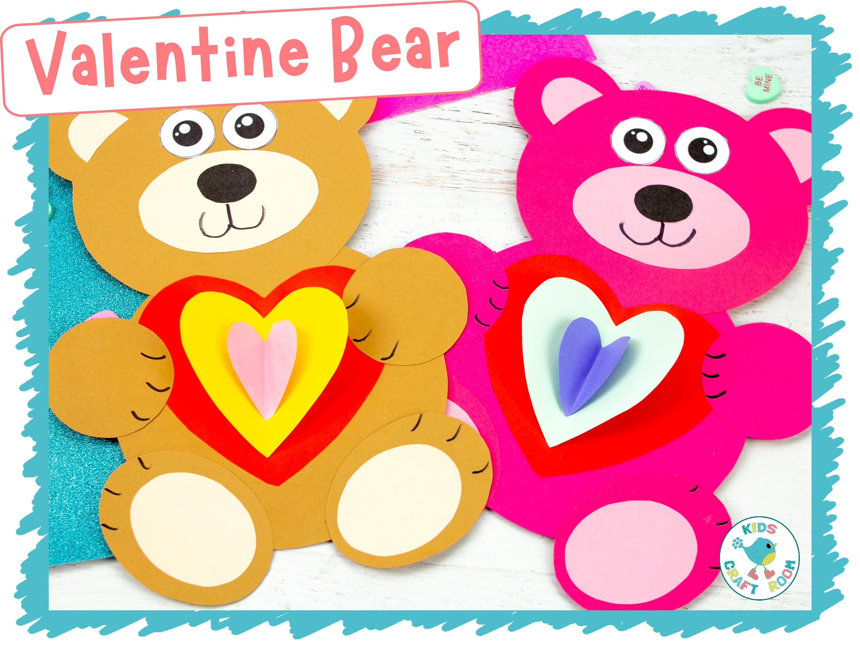Valentine Bear Craft - Valentine Craft for Kids - Etsy