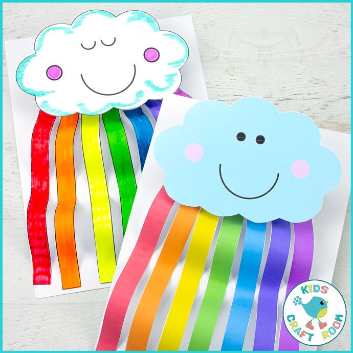 Rainbow Cloud Craft for Kids - Etsy