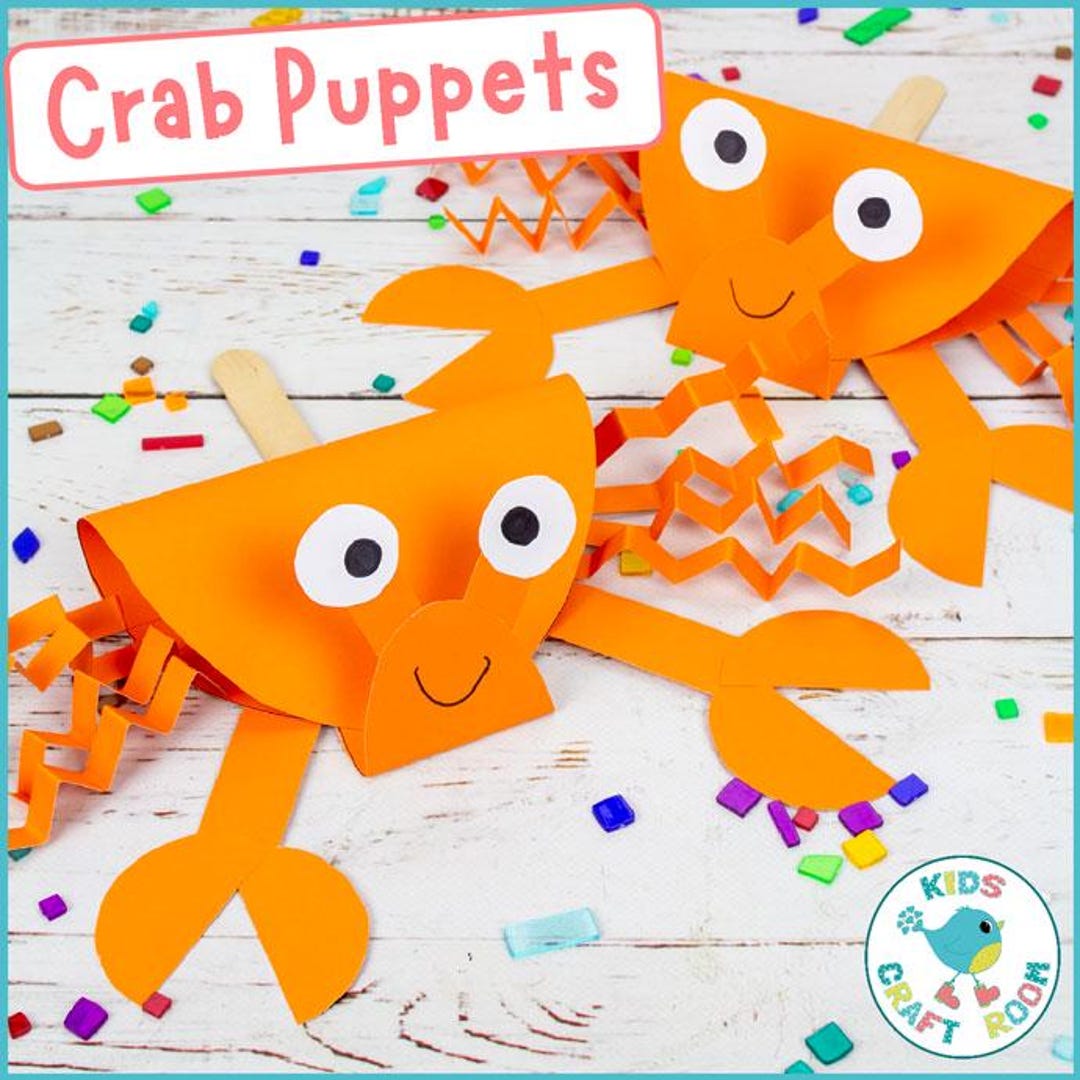 Crab Puppets: Printable Craft Activity (PDF Download) - Etsy