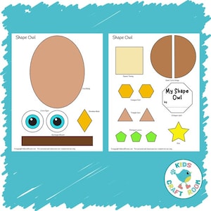 Shape Owl Craft: Printable Shapes Activity (PDF Pattern) - Etsy