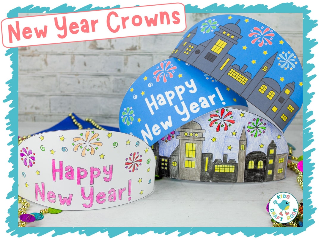 New Year's Eve Crowns New Year Craft Party Hats - Etsy