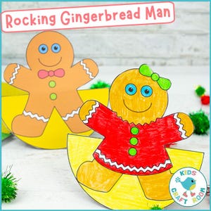 Rocking Gingerbread Man Craft - Christmas Craft - Etsy