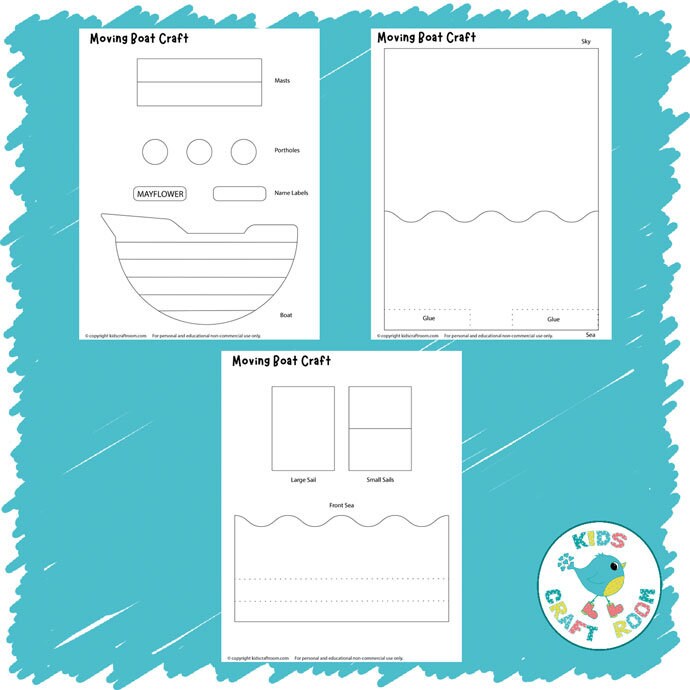 Movable Mayflower Boat Craft: Printable Thanksgiving Activity (PDF) - Etsy