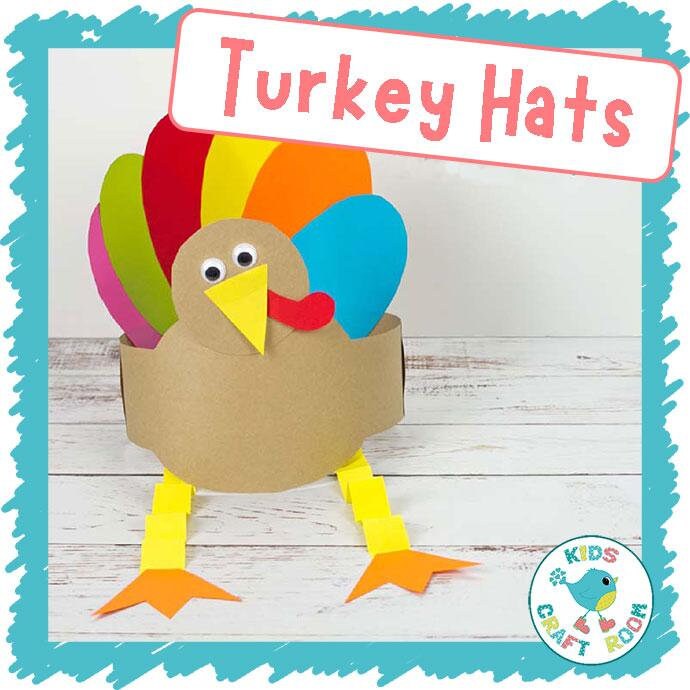 Turkey Hat Craft: Printable Thanksgiving Kids Activity (digital ...