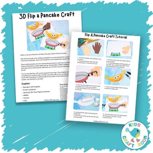 3D Flip A Pancake - Shrove Tuesday Craft - Pancake Day Activity - Etsy