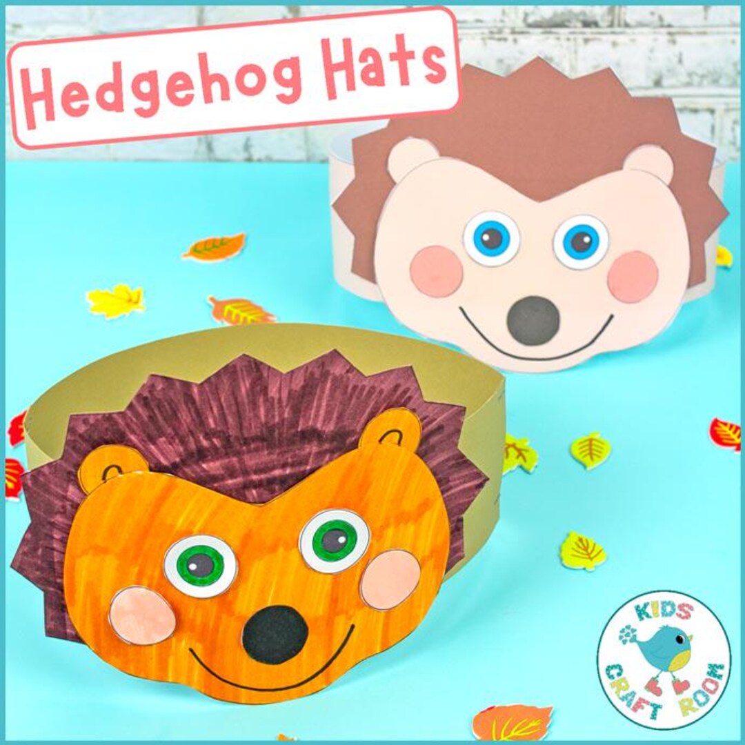 Hedgehog Hat Craft: Cut and Paste Template (PDF Pattern) - Etsy