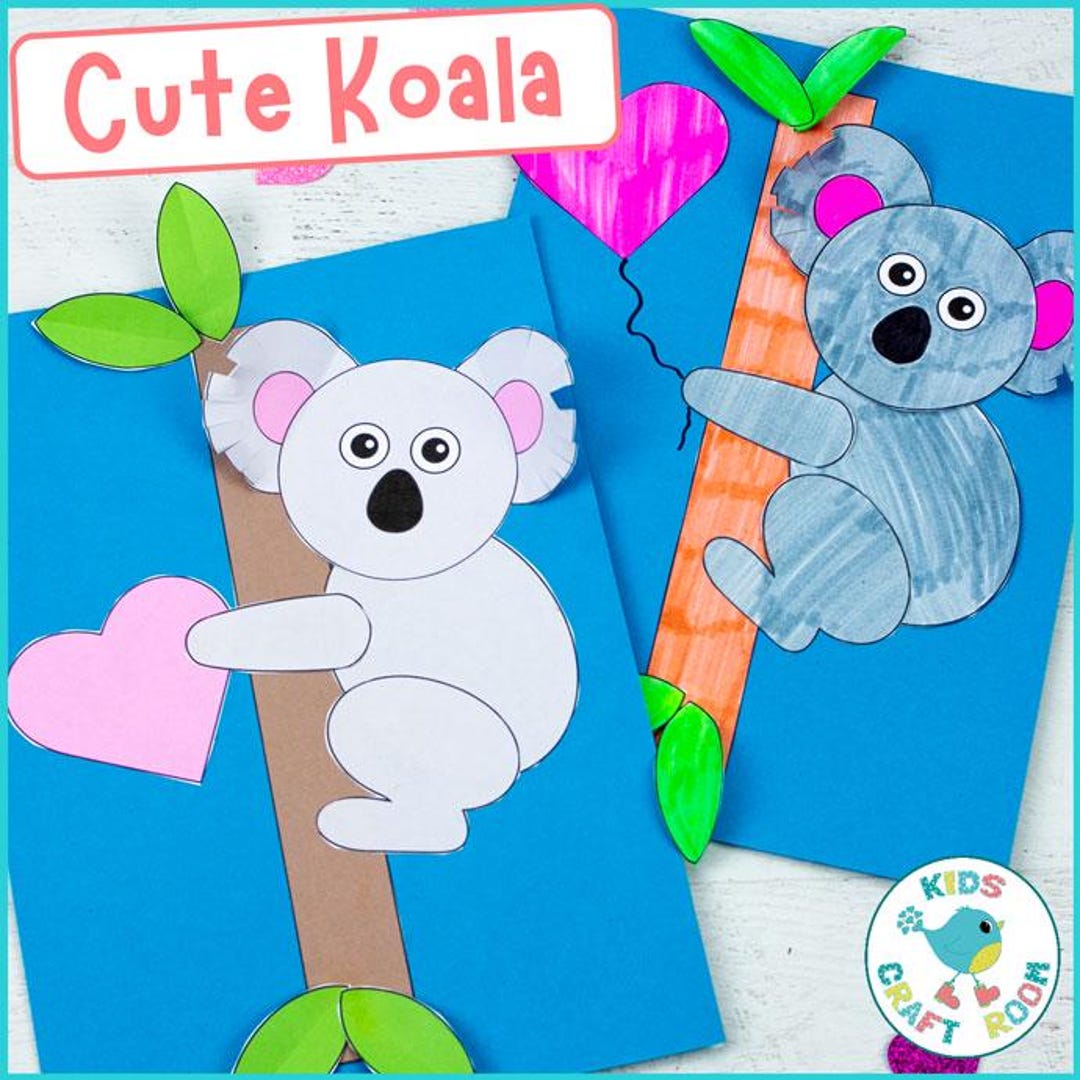 3D Koala Craft Template for Kids (PDF) - Etsy