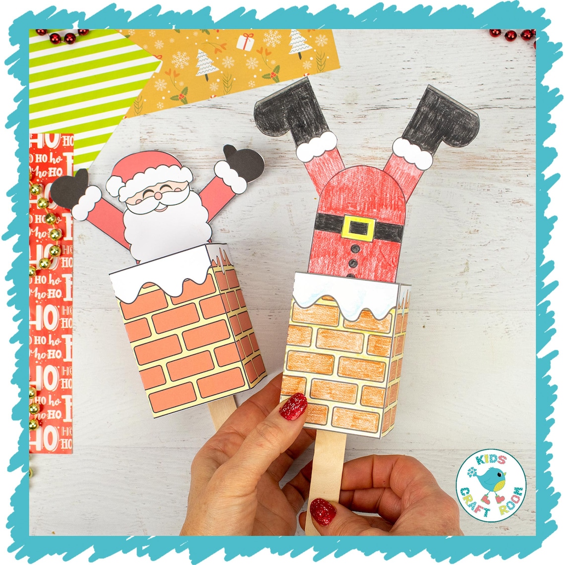 Santa Stuck in the Chimney Craft for Kids - Etsy