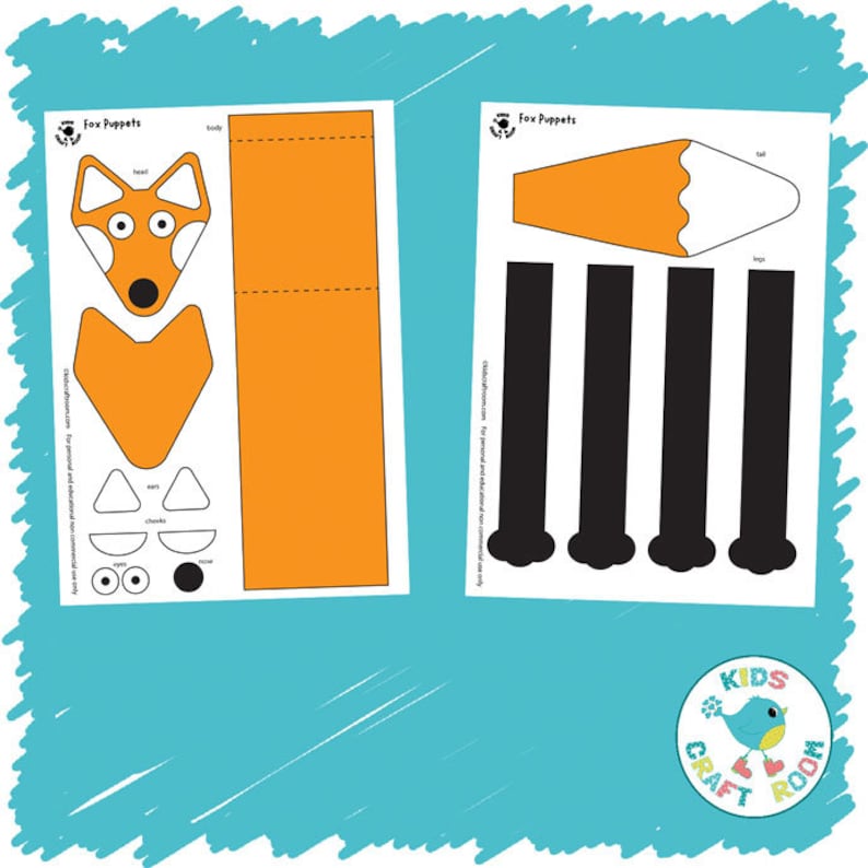 Fox Puppets - Etsy