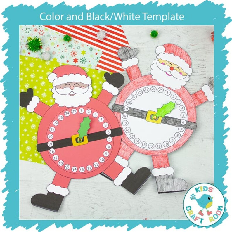 Santa Christmas Countdown Clock - Advent Calendar - Etsy