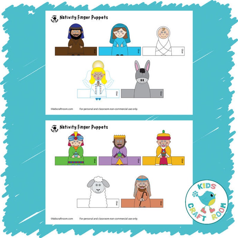 Christmas Nativity Finger Puppets - Etsy